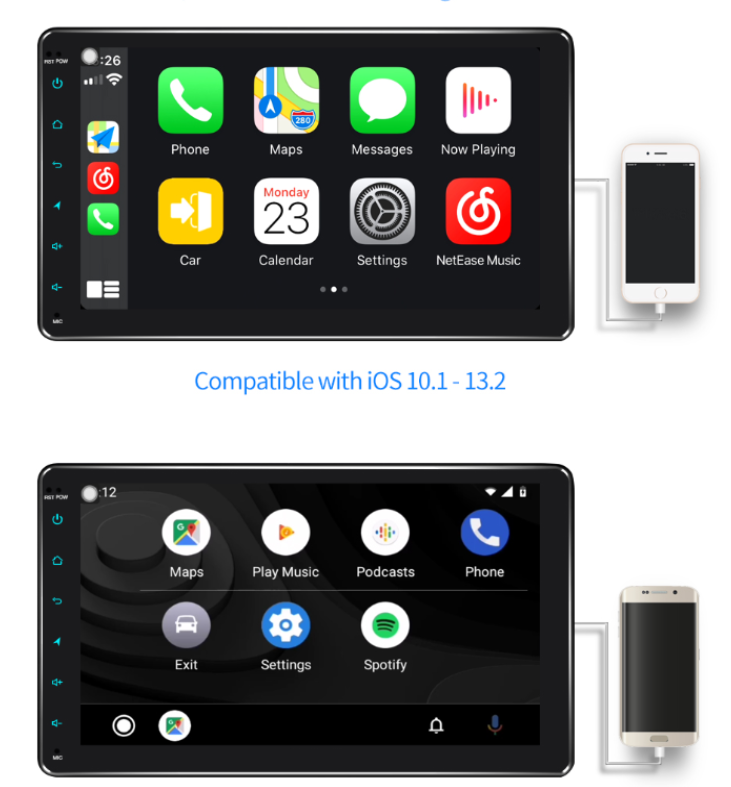9 inch Universal Multimedia Head unit Android WIRELESS CAR PLAY – EC ...
